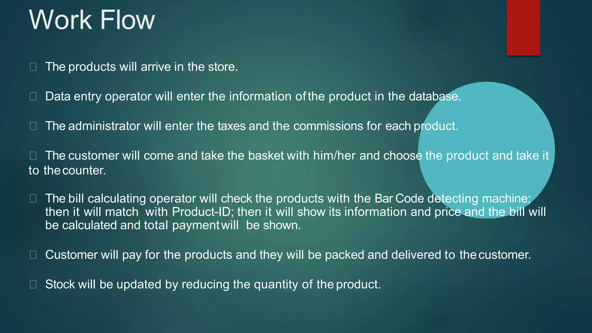 Supermarket management system | PPTX