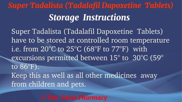 Super Tadalista Tablets (Tadalafil and Dapoxetine Combination Tablets ...
