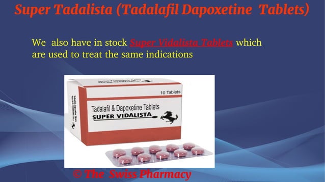 Super Tadalista Tablets (Tadalafil and Dapoxetine Combination Tablets ...