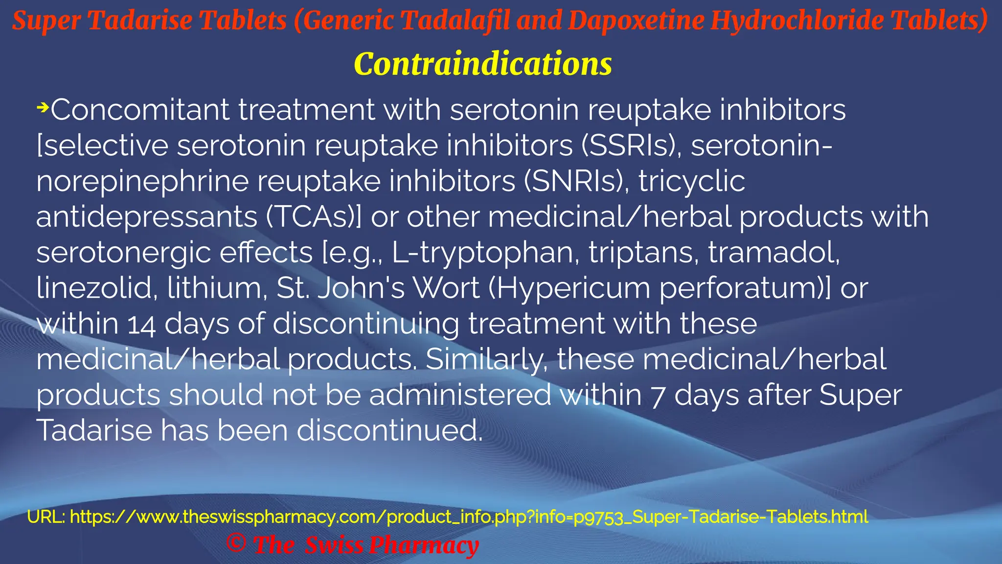 Super Tadarise by Sunrise Remedies (Generic Tadalafil and Dapoxetine ...
