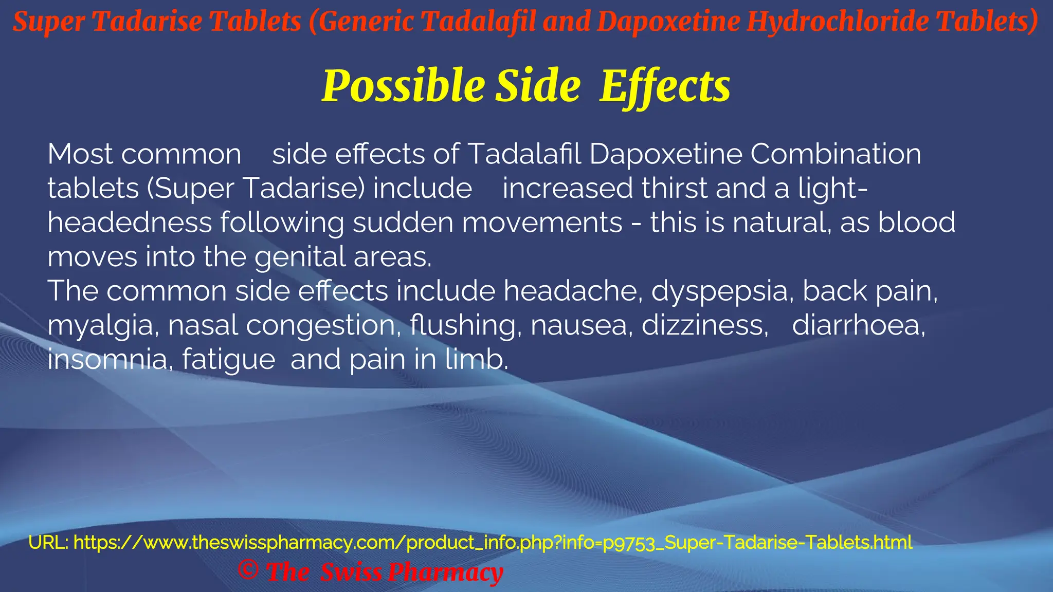 Super Tadarise by Sunrise Remedies (Generic Tadalafil and Dapoxetine ...