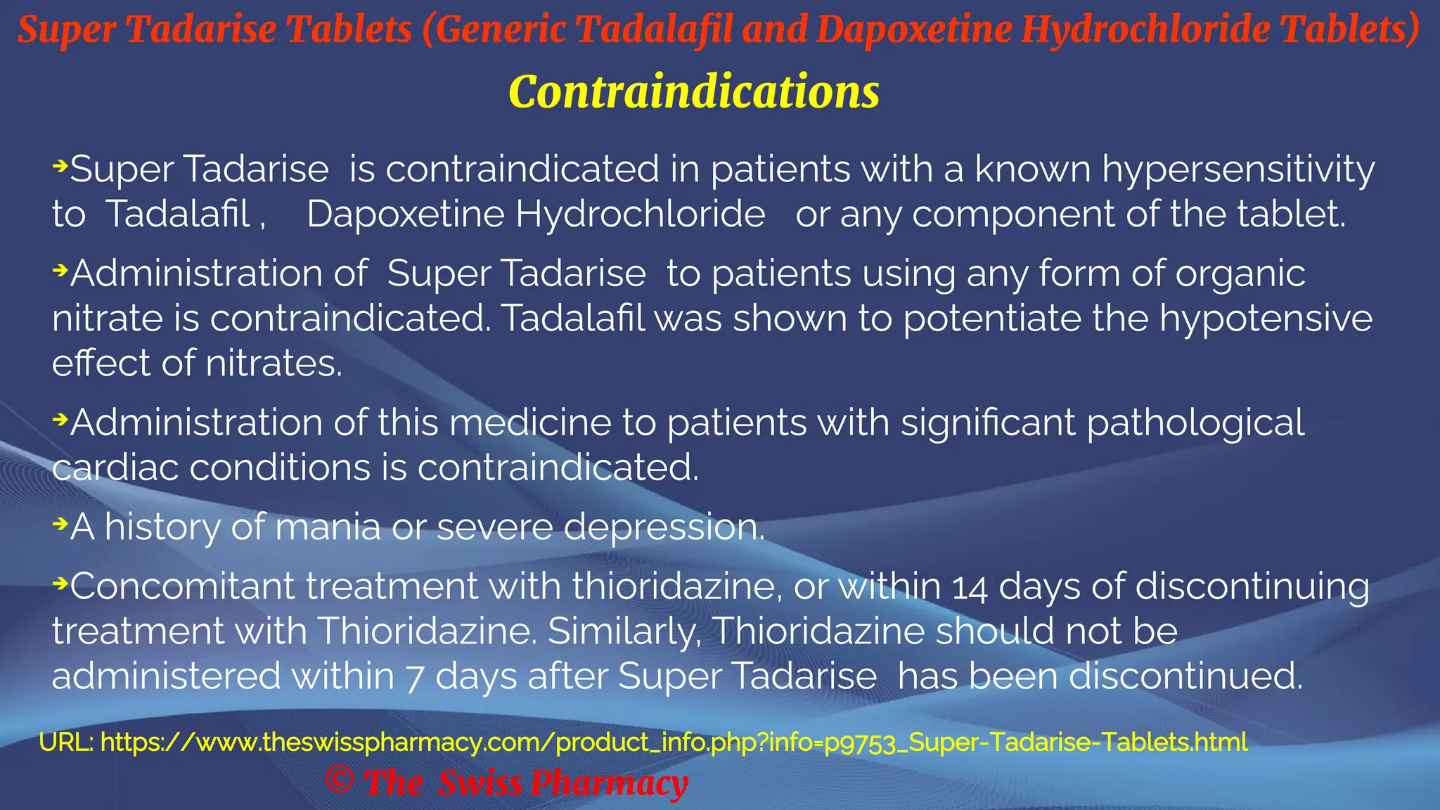 Super Tadarise by Sunrise Remedies (Generic Tadalafil and Dapoxetine ...