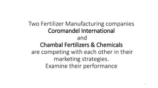 Chambal Fertilizer vs Coromandel Fertilizer | PPTX