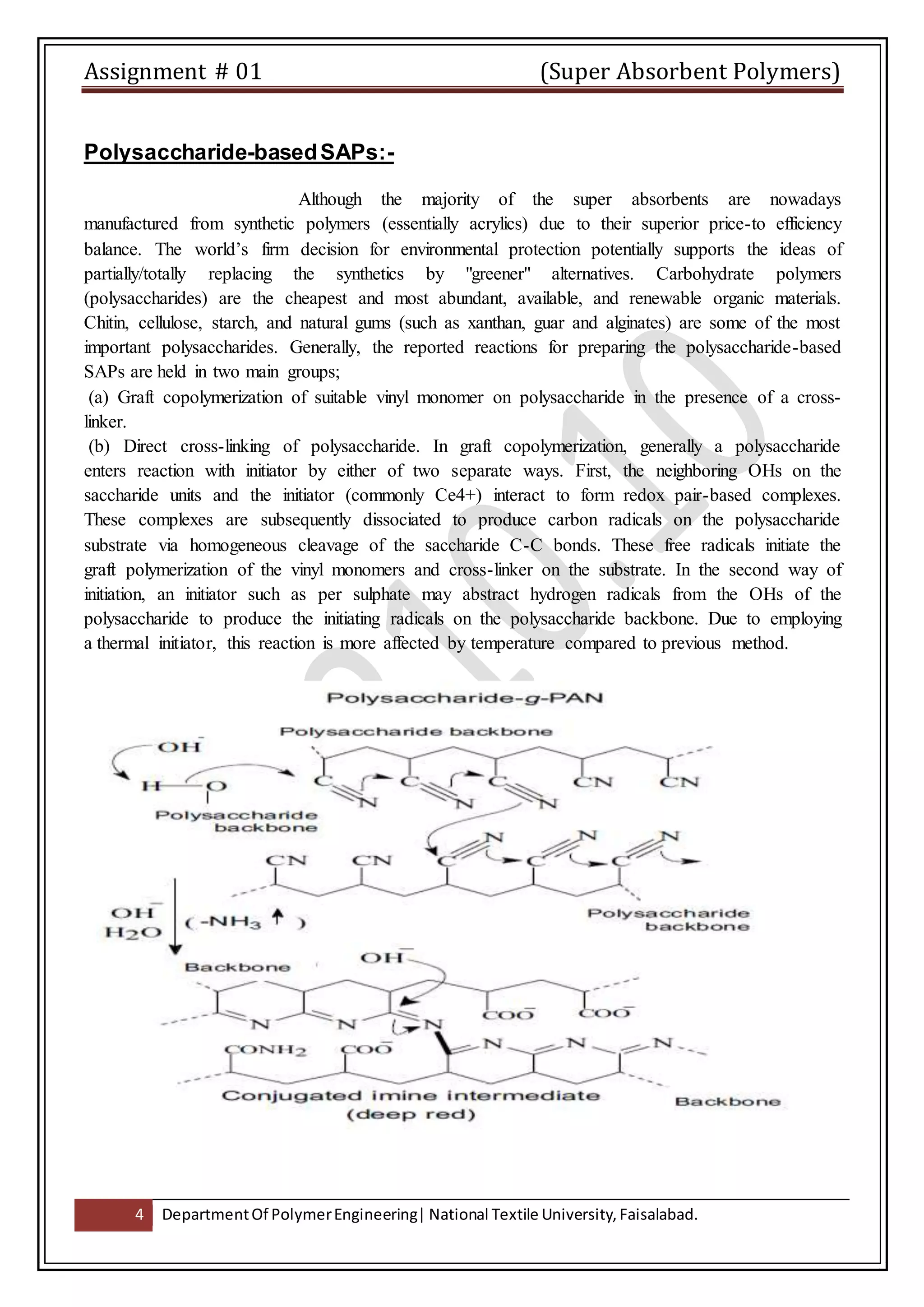 Super absorbant polymers | DOCX