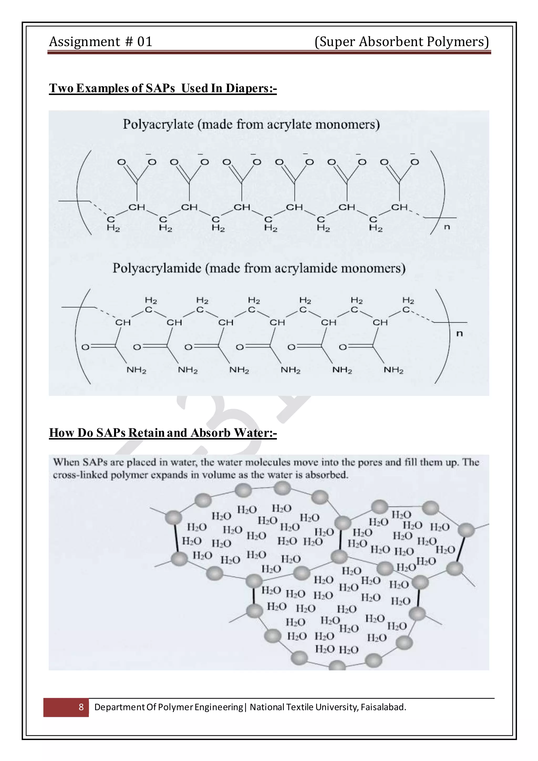Super absorbant polymers | DOCX
