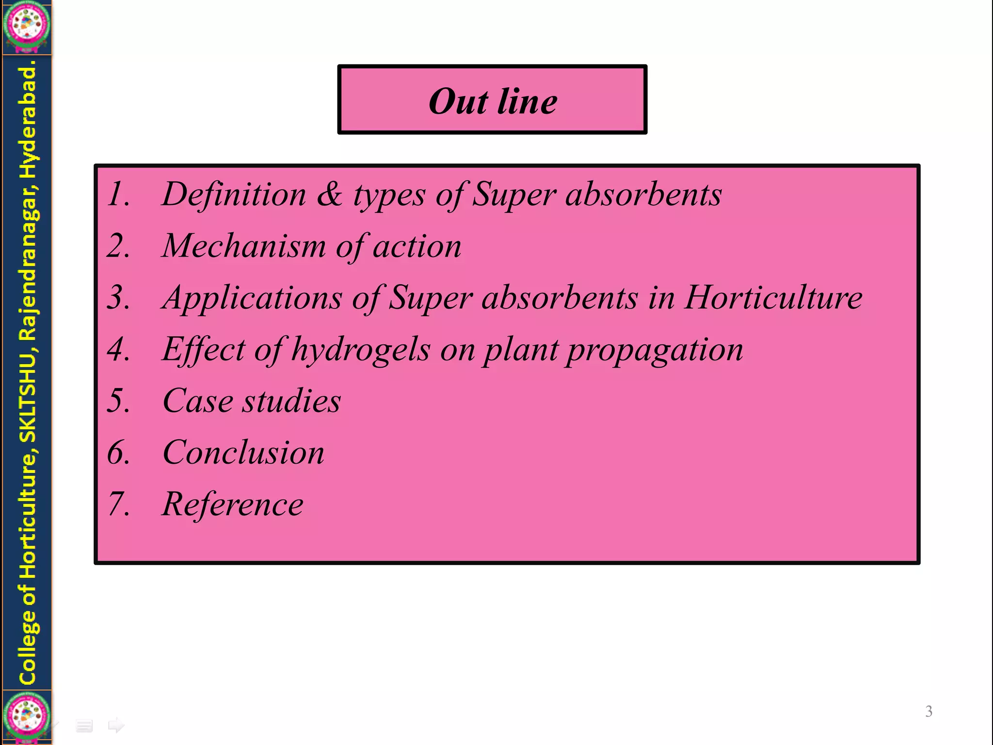 Applications of Super absorbants in Horticulture by Y. Pooja | PDF