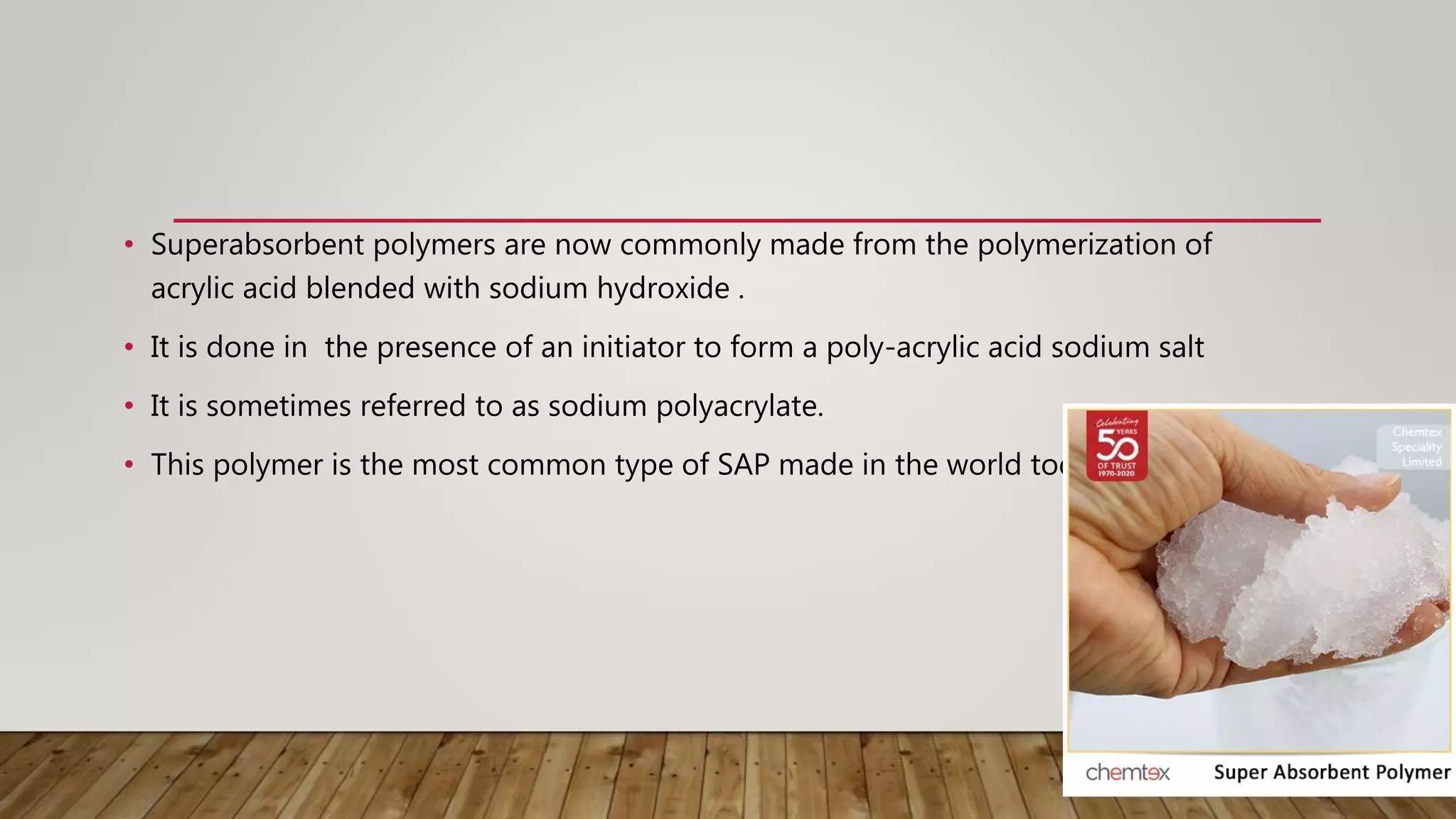 Super absorbent polymer | PPTX