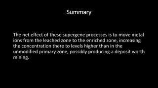Supergene deposit by rajat | PPT