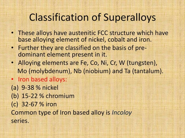 Superalloys | PPTX