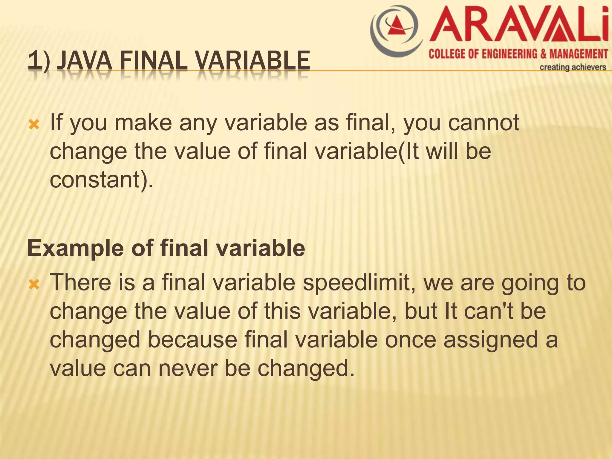 Super and final in java | PPT