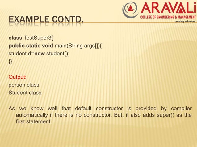 Super and final in java | PPT
