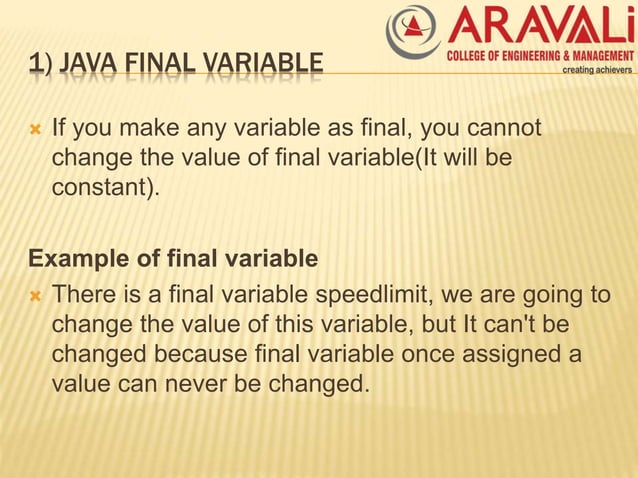 Super and final in java | PPT