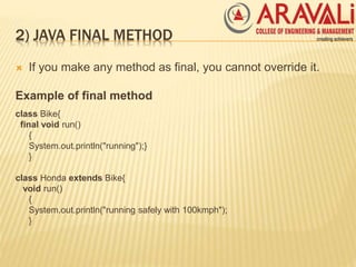 Super and final in java | PPT
