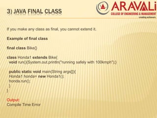 Super and final in java | PPT