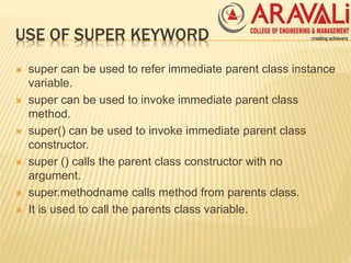 Super and final in java | PPT