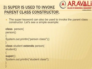 Super and final in java | PPT
