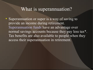 Superannuation funds | PPT