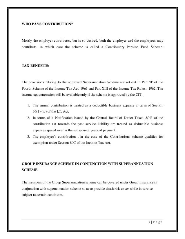 Superannuation policy