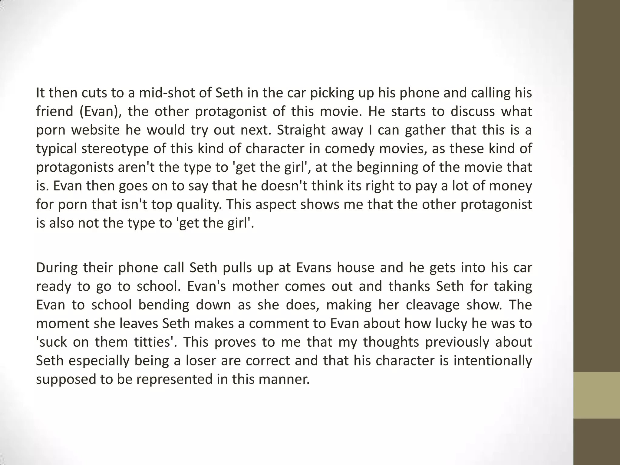 Superbad Analysis - Lauryn Kyriacou | PPT