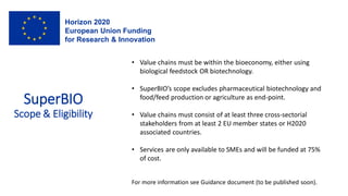 Super bio and biobase4sme projects | PPT