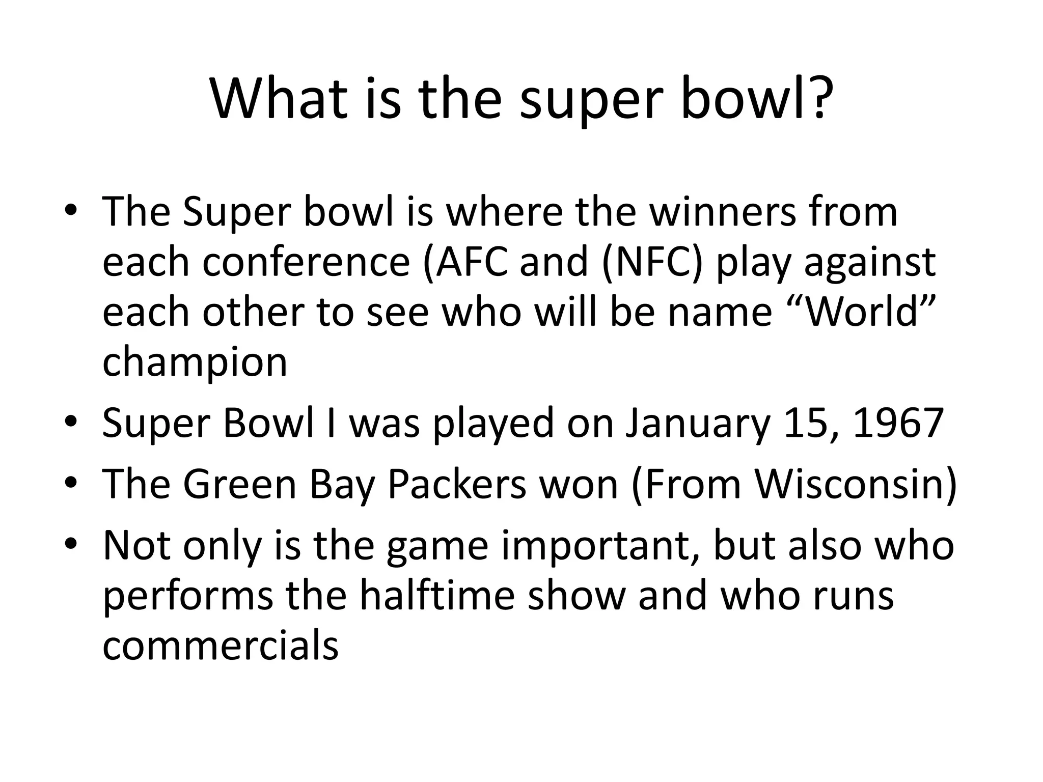 Super bowl | PPT
