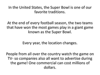 Superbowl presentation | PPTX