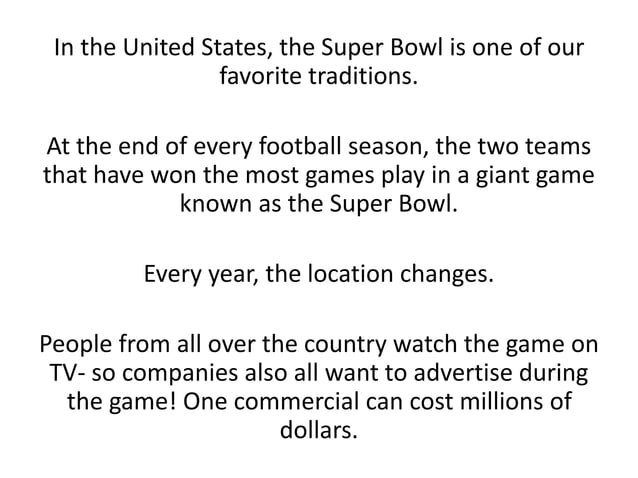 Superbowl presentation | PPT