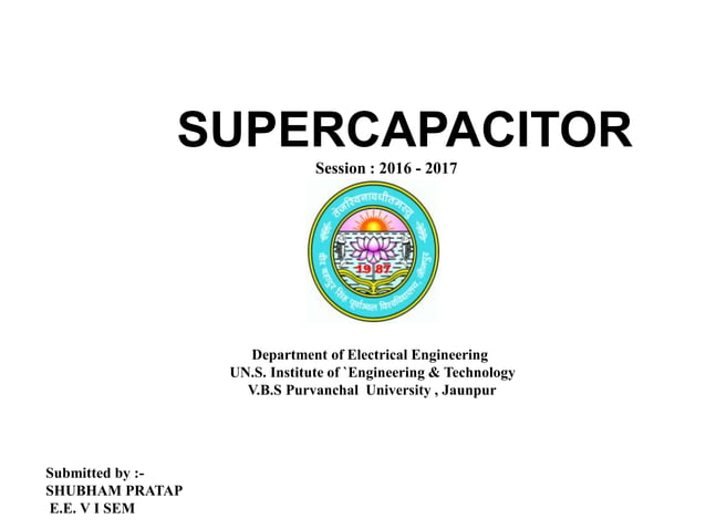 Supercapacitor | PPTX