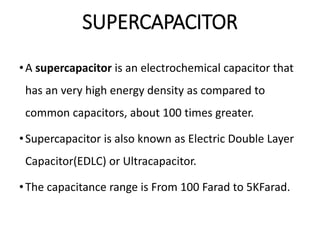 Supercapacitor | PPTX