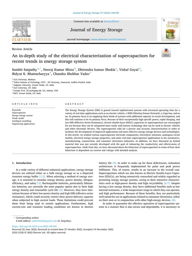 An in-depth study of the electrical characterization of supercapacitors ...