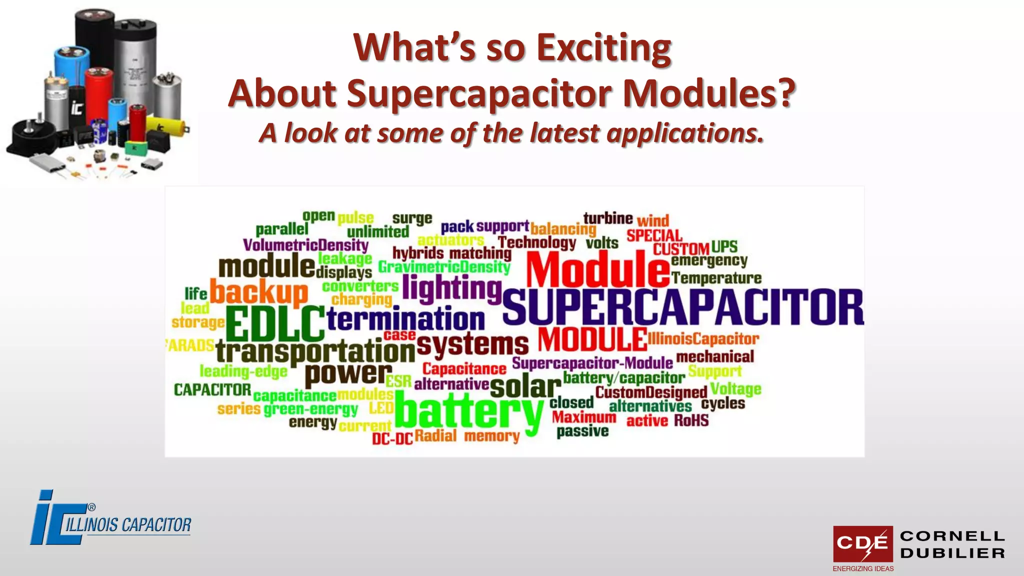 Supercapacitor module applications for customers | PDF | Green Vehicles ...