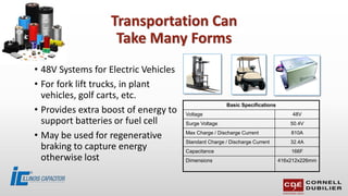 Supercapacitor module applications for customers | PDF | Green Vehicles ...