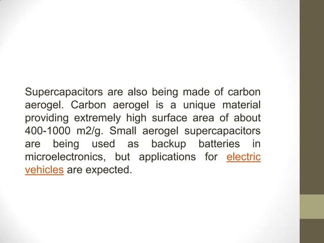 Supercapacitors | PPTX | Power and Energy Industry | Industries
