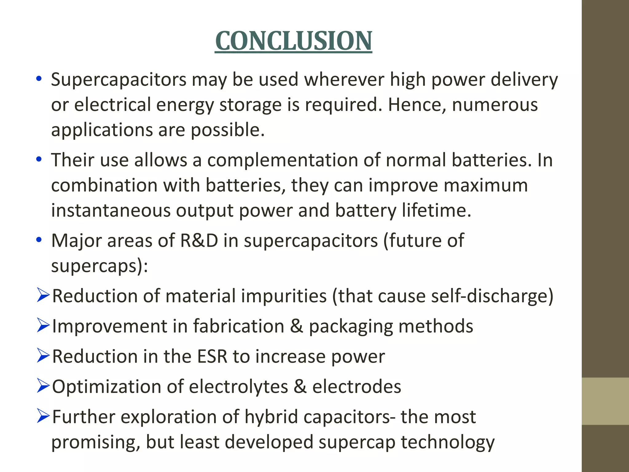 Supercaps | PPTX | Chemistry | Science