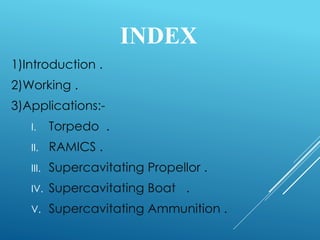 SUPERCAVITATION | PPTX