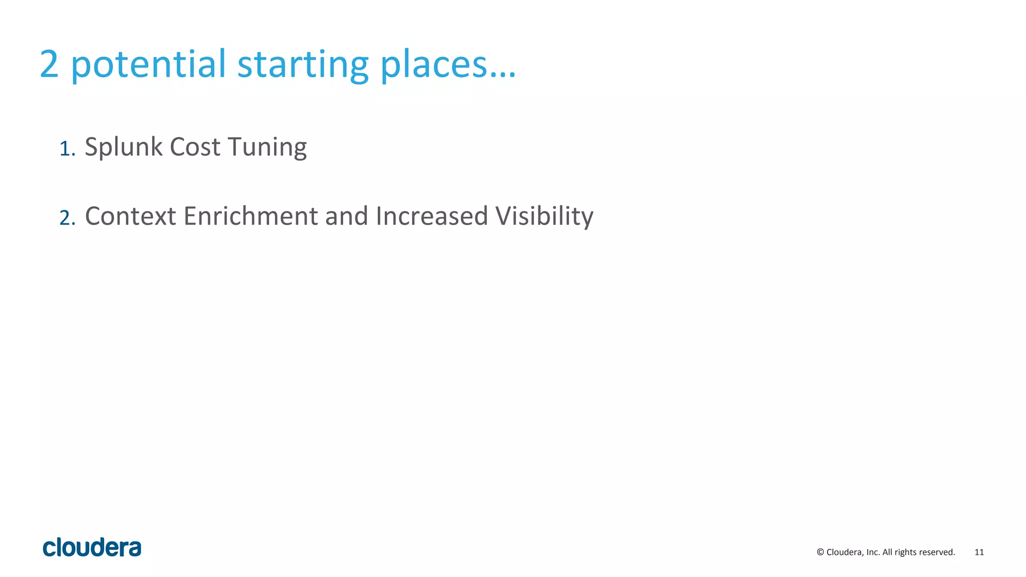 Supercharge Splunk with Cloudera | PPT