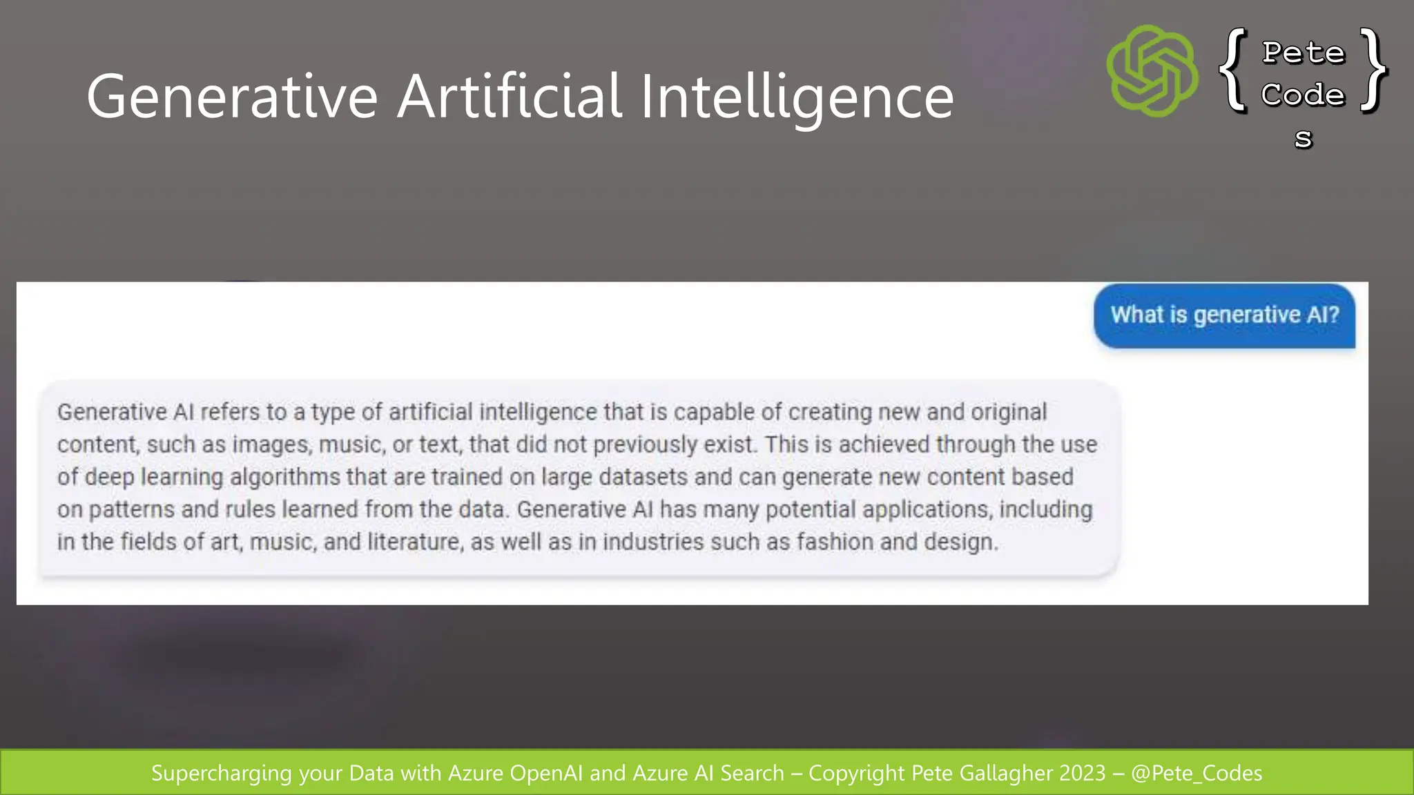 Supercharging your Data with Azure AI Search and Azure OpenAI | PPTX