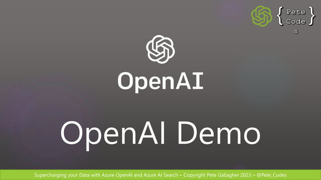 Supercharging your Data with Azure AI Search and Azure OpenAI | PPTX