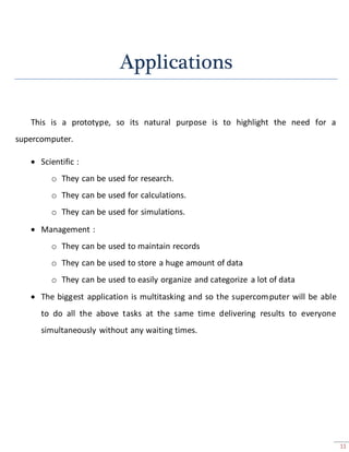 Supercomputer - Overview | DOCX