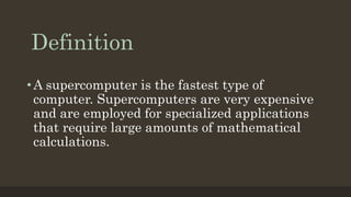 Supercomputer @ manarat university by reza | PPTX