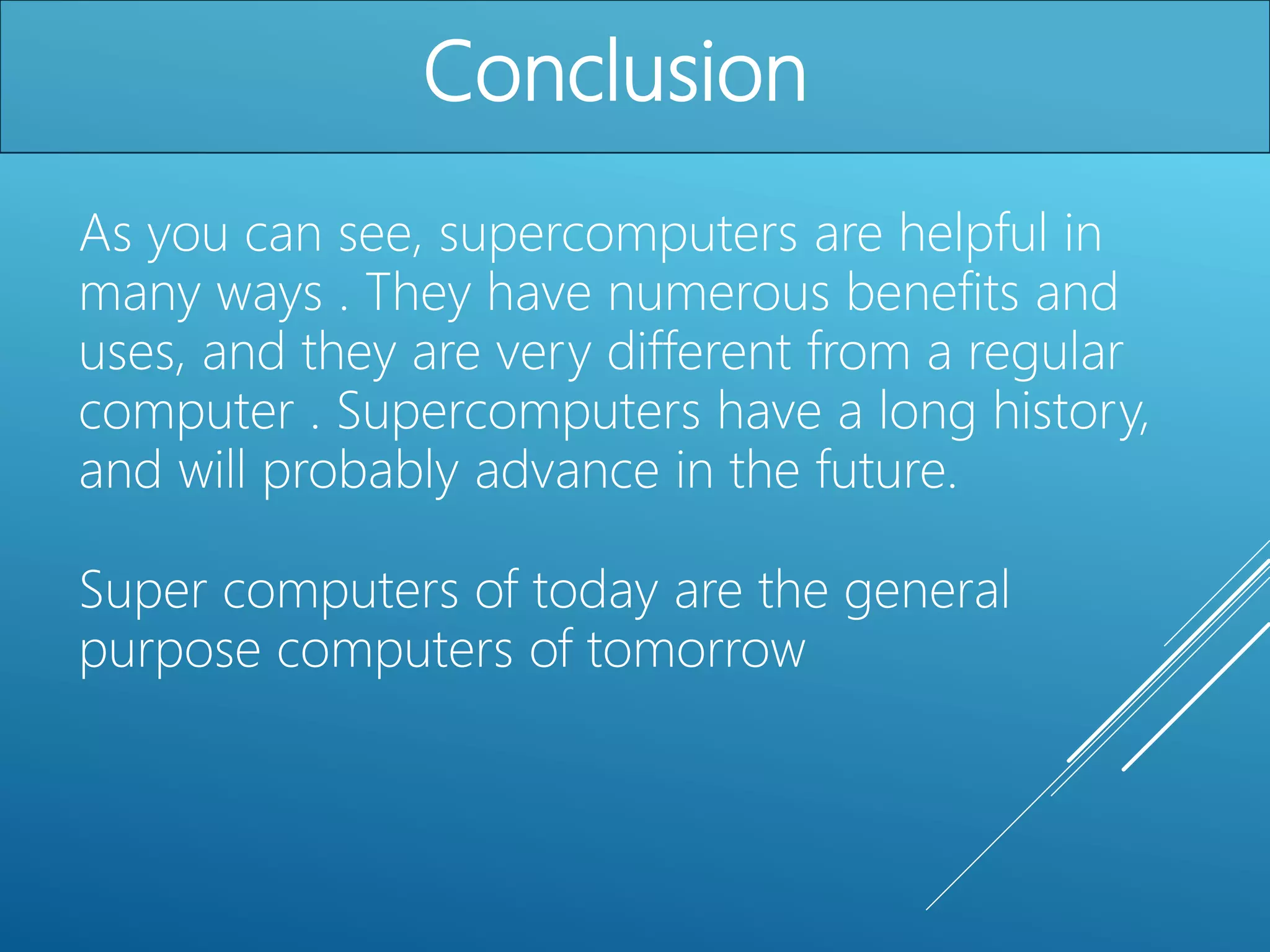 Supercomputers | PPTX