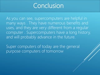 Supercomputers | PPTX