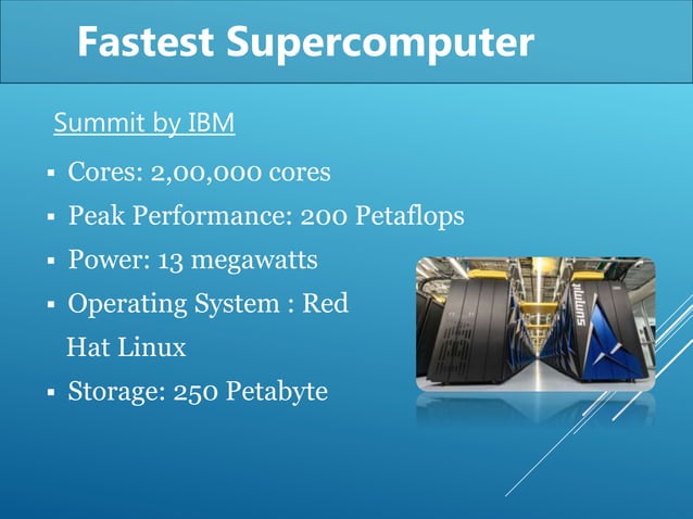 Supercomputers | PPTX | Computing | Technology & Computing