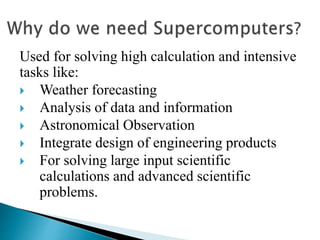 Super computer ppt | PPTX