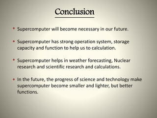 Supercomputer ppt | PPTX