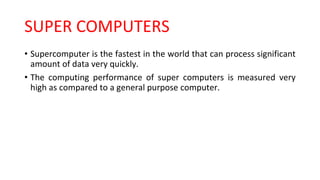 Super computers | PPTX