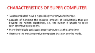 Super computers | PPTX