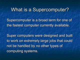 Super computers by rachna | PPT