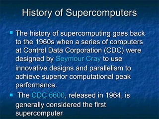 Super computers by rachna | PPT