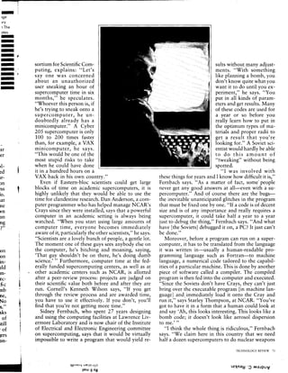 Supercomputers, Science and Spies - A. Revkin in Tech Review 8/86 | PDF